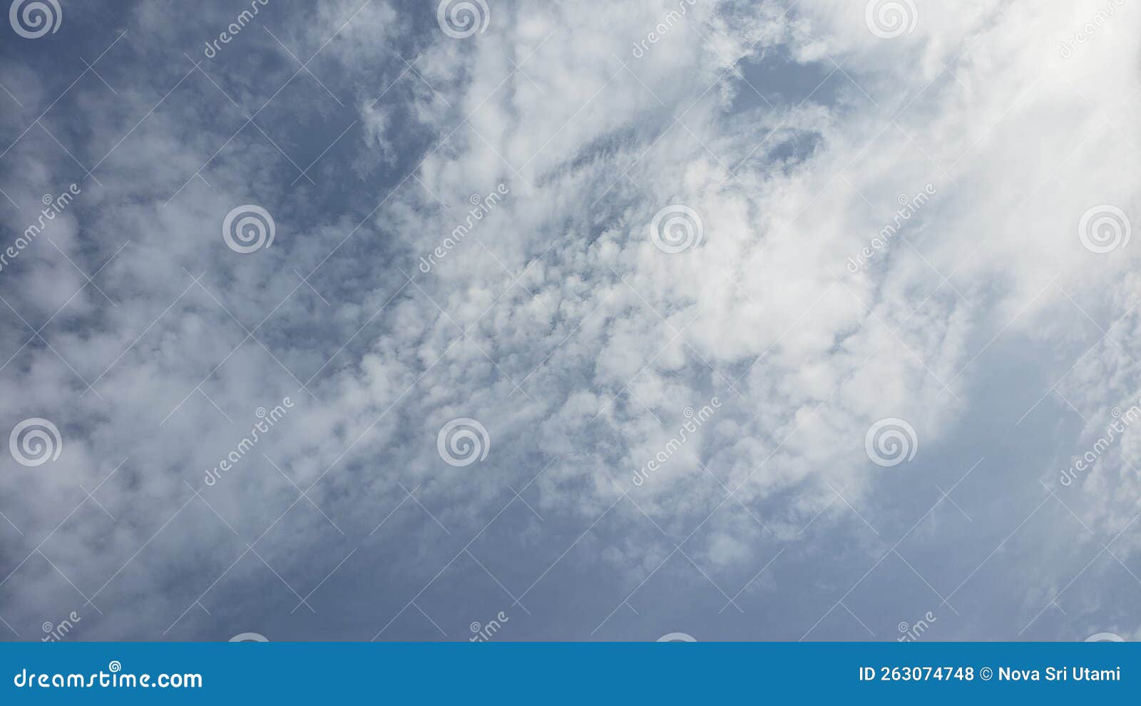 A Clear Sky with Clouds that Look Like Human Faces Stock Photo - Image ...