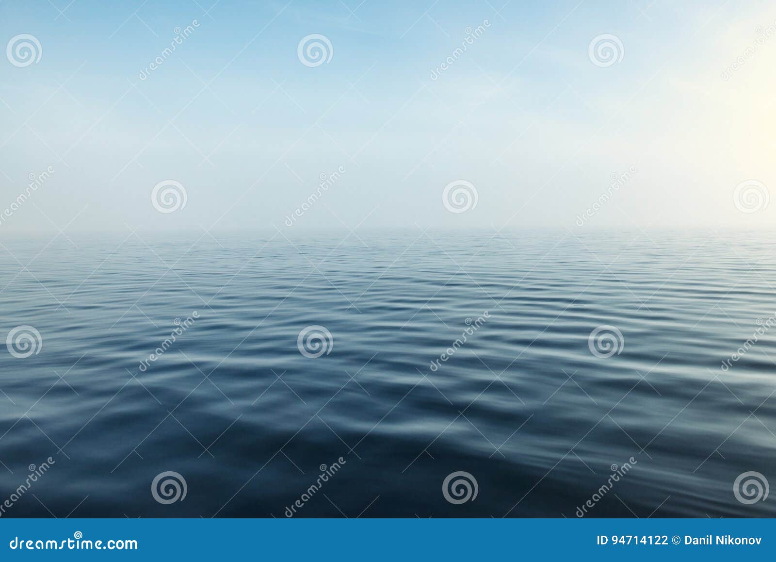 Clear Sky and Empty Blue Sea. Clear Quiet Ocean. Stock Photo - Image of ...