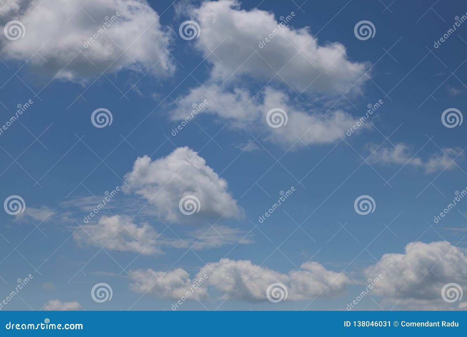 Clear sky with few clouds stock image. Image of spring - 138046031