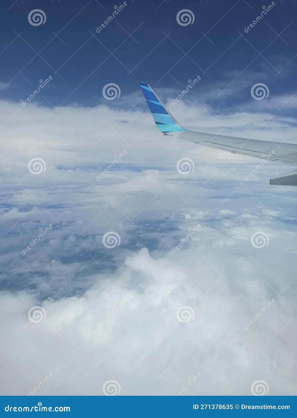 Clear Sky Look from Airplane Stock Image - Image of airline, look ...