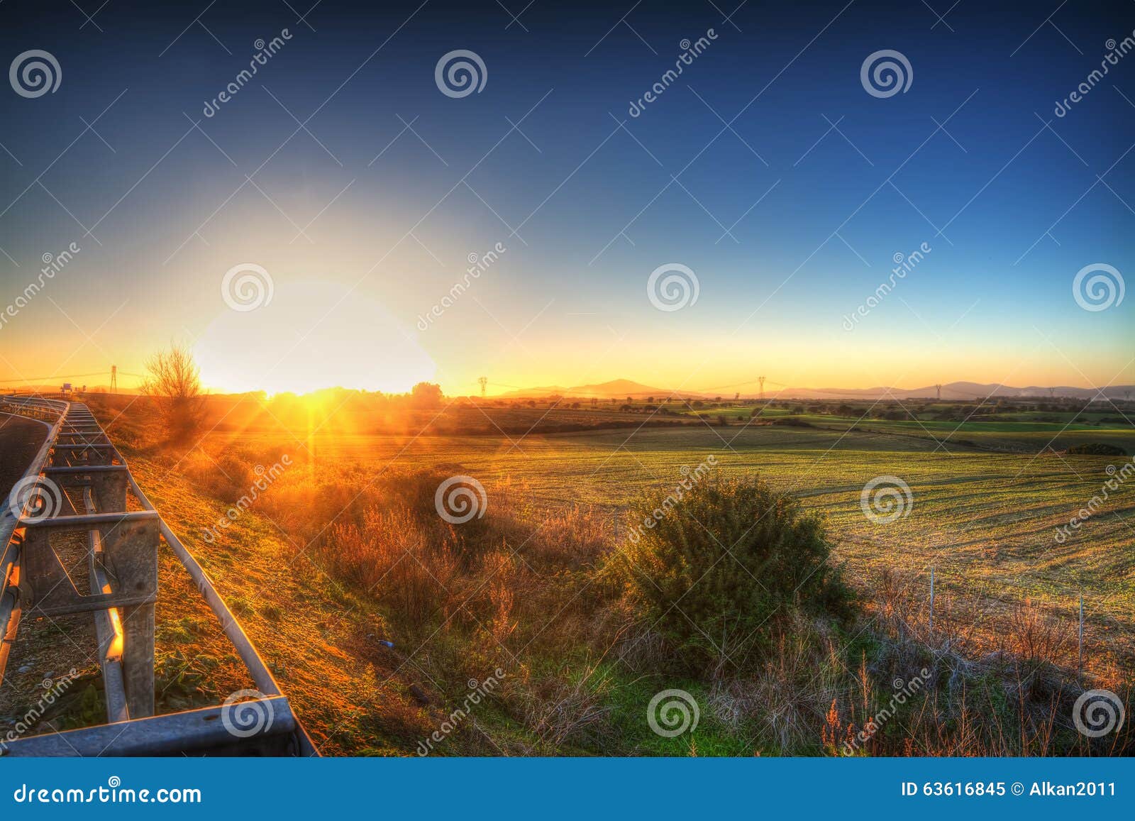 Clear Sky Over the Countryside Stock Image - Image of outdoor, luxury ...