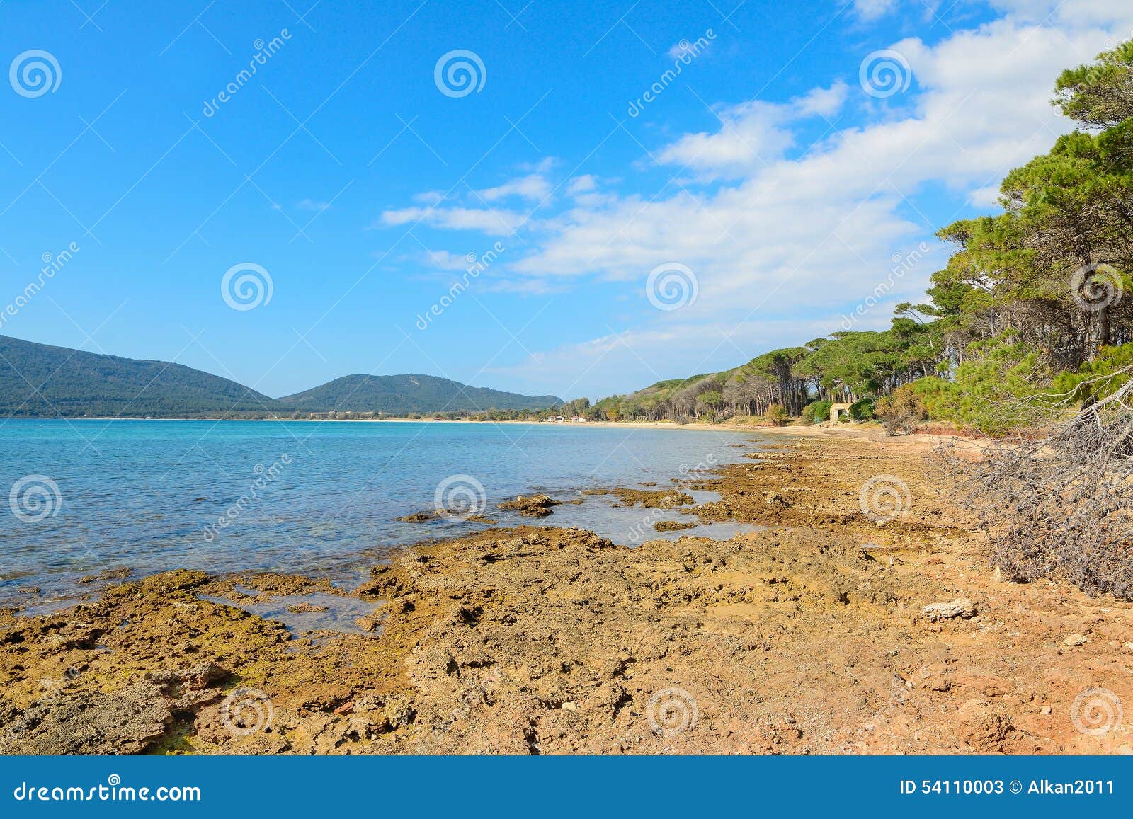 Clear Sky Over Mugoni Beach Stock Image - Image of sardegna, beach ...