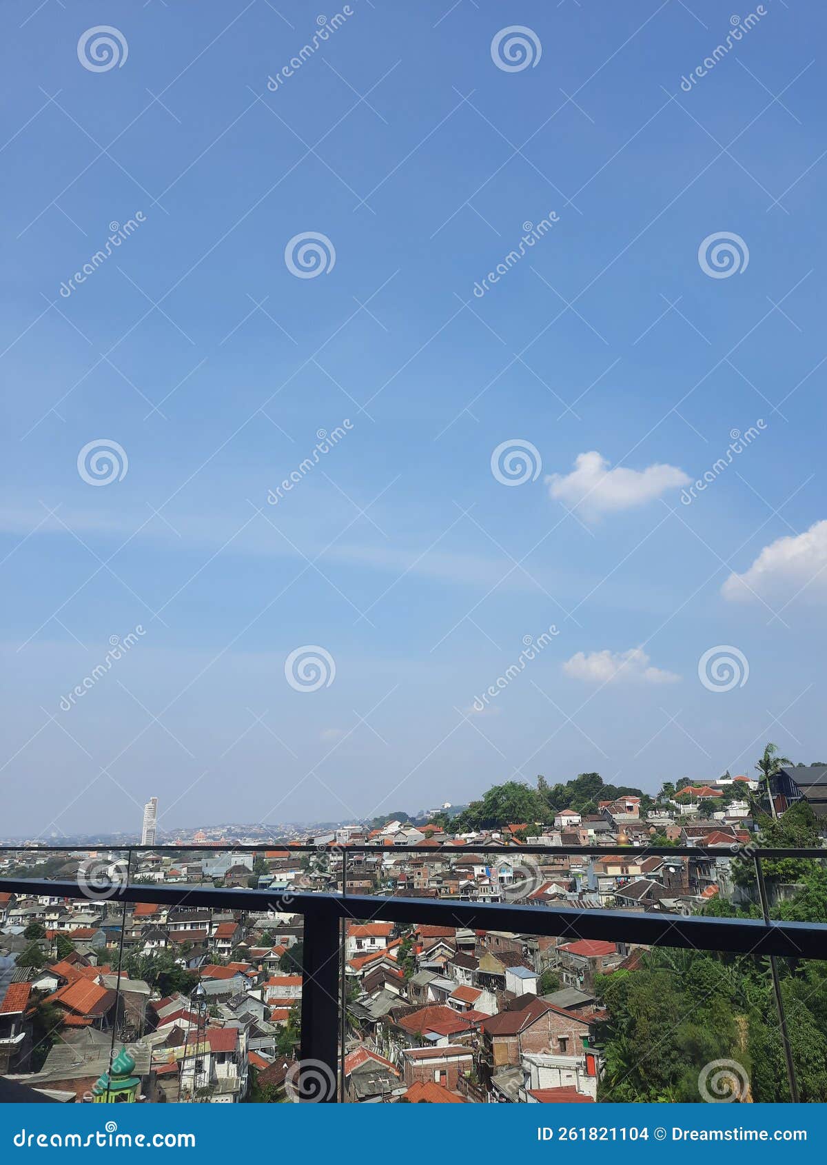 Almost Clear Sky from Semarang, Central Java, Indonesia Stock Photo ...