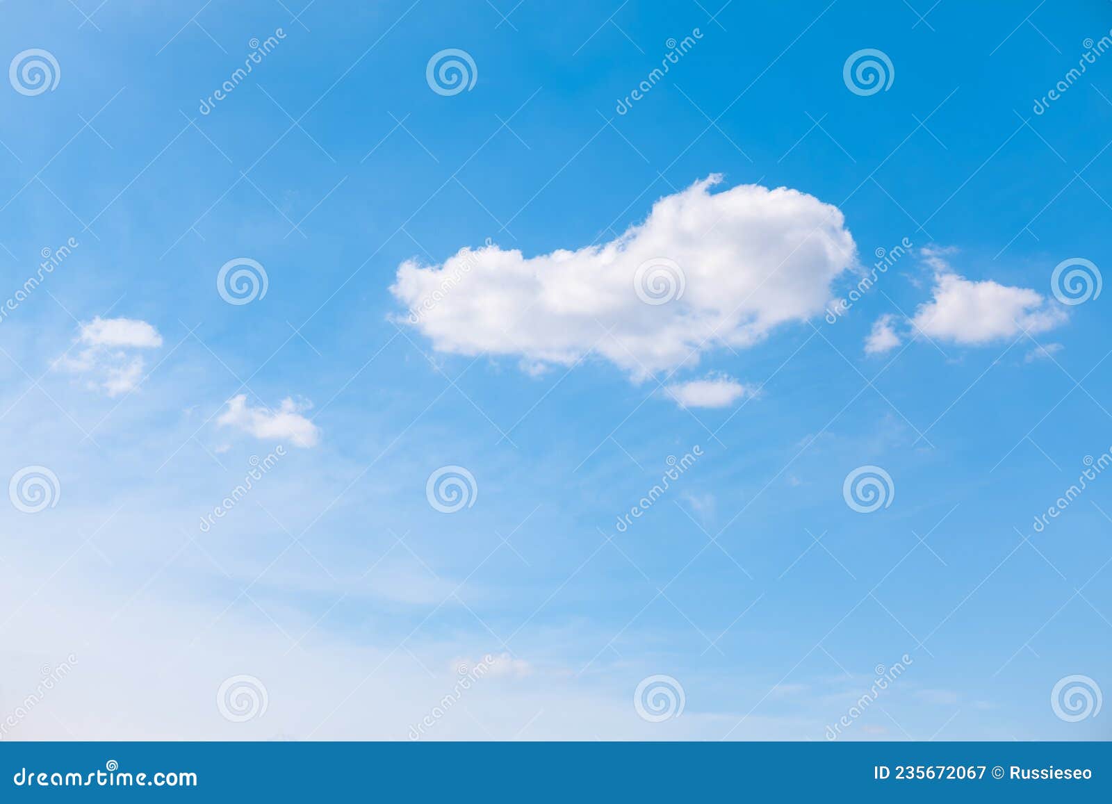 Clear Sky with Small Clouds Stock Image - Image of landscape, flight ...