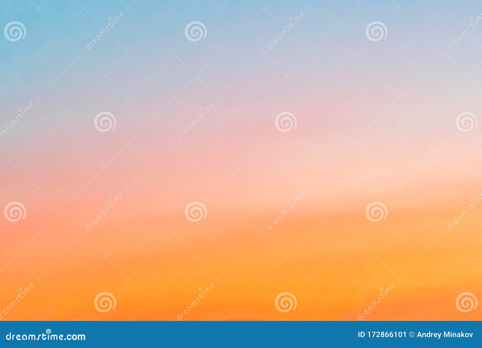 Clear Sky with a Smooth Orange-blue Gradient. Sunset Stock Image ...