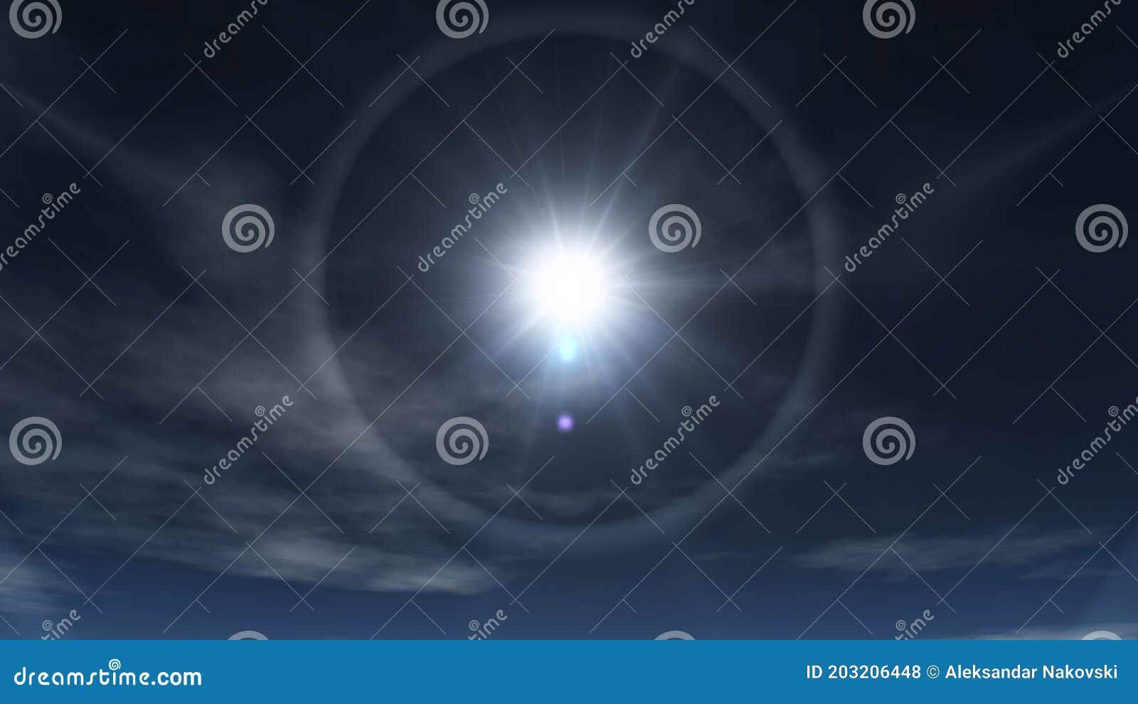 Clear sky sun ray light stock illustration. Illustration of planet ...