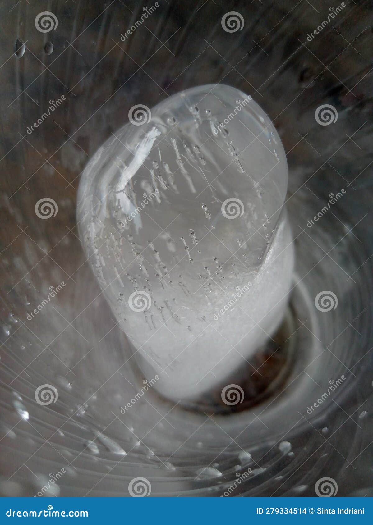 Clear, Small-sized Ice Cubes in a Plastic Cup Stock Photo - Image of ...