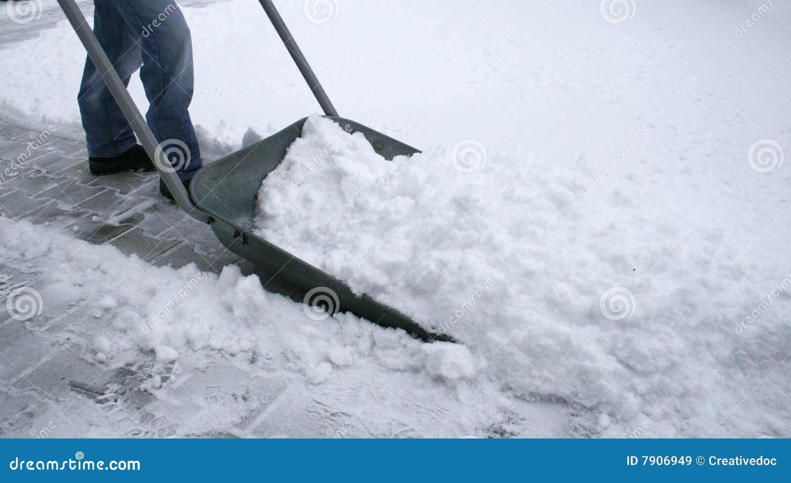 Clear the snow stock image. Image of winter, janitor, bavaria - 7906949