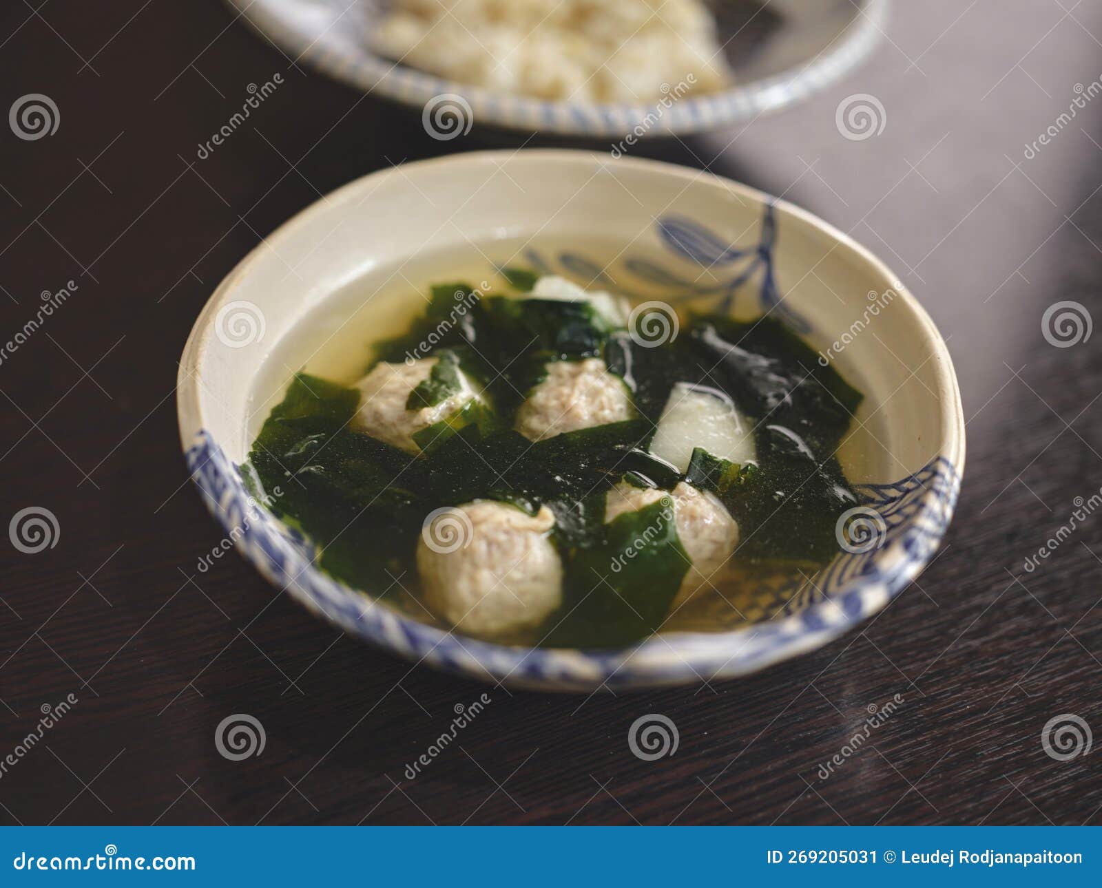 Clear Soup with Seaweed and Minced Pork . THAI Food Stock Image - Image ... Clear Soup with Seaweed and Minced Pork . THAI Food Stock Image - Image ...