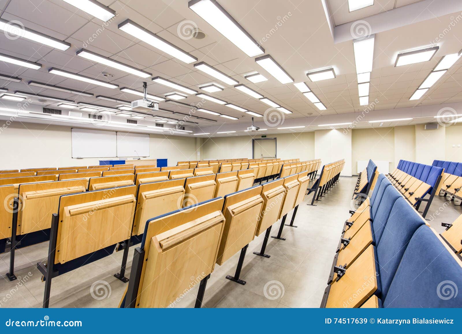 Clear Space of Lecture Hall Stock Image - Image of lecture, microphone ...