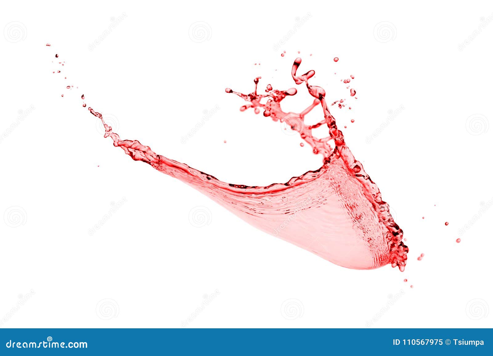 Red splash on a white stock image. Image of spray, flowing - 110567975