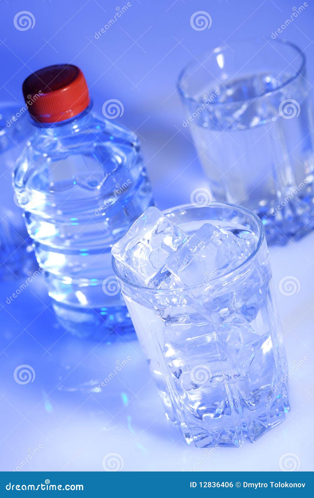 Clear spring water stock photo. Image of water, bottle - 12836406