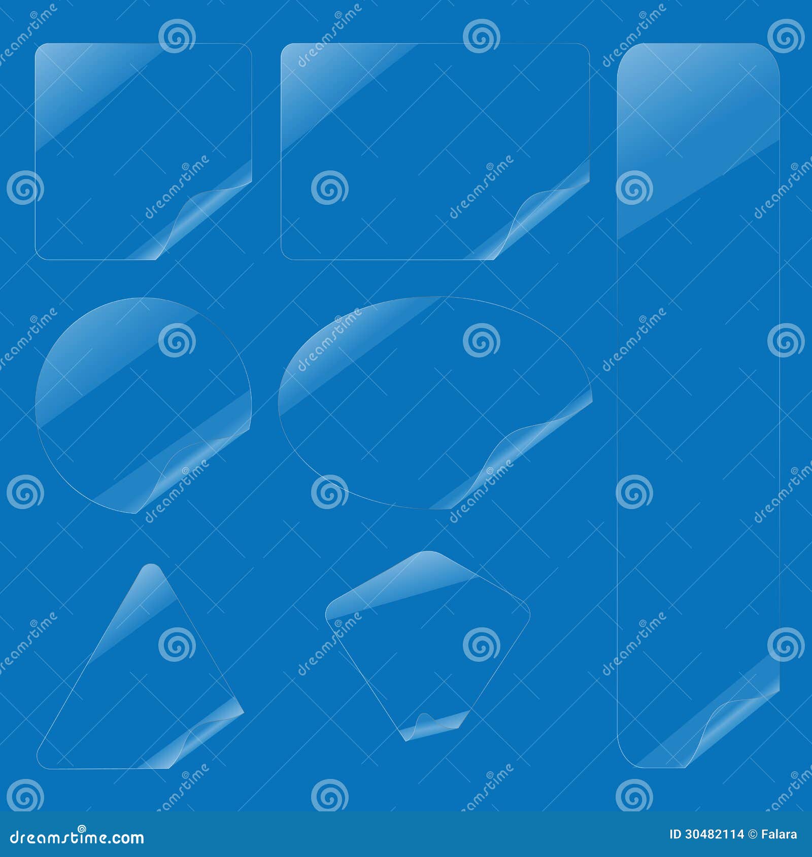 Clear sticker set stock vector. Illustration of decoration - 30482114