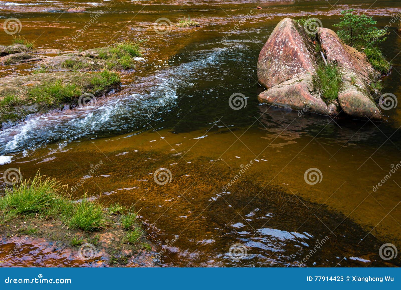 Clear stream flowing water stock image. Image of acrossing - 77914423