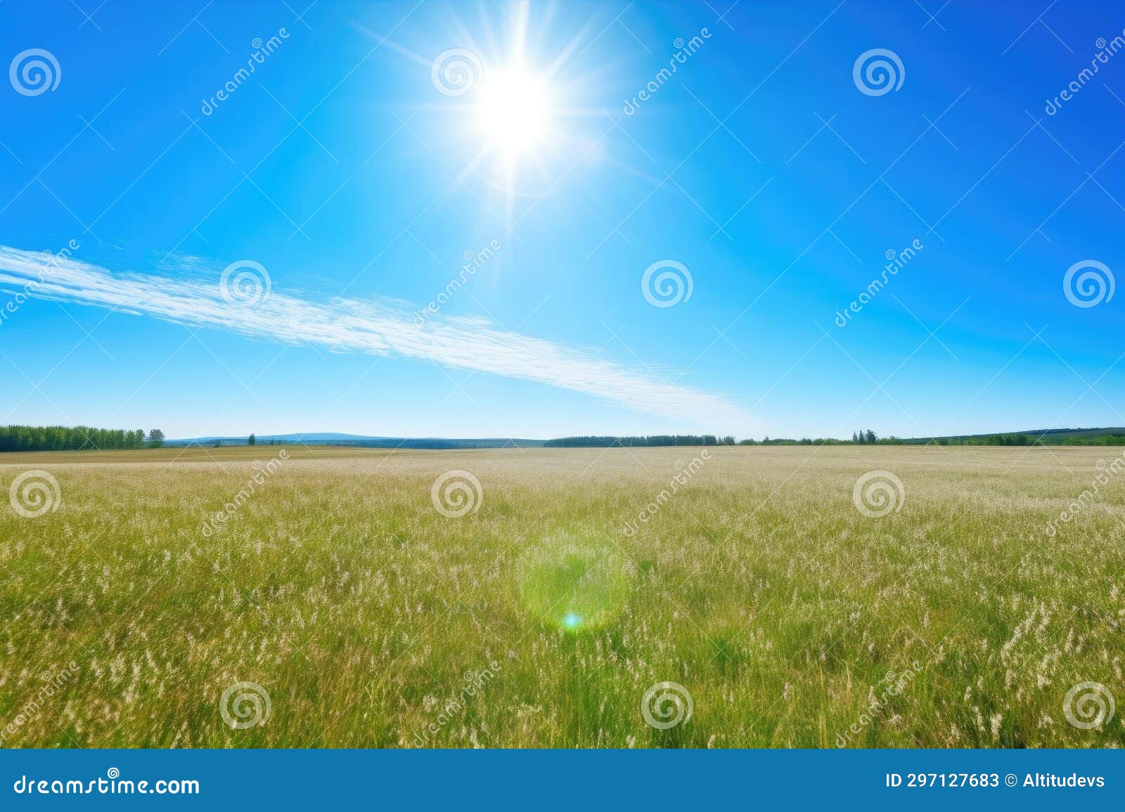 The Bright Sun Is High In The Sky Above The Golden Minaret Of The ...