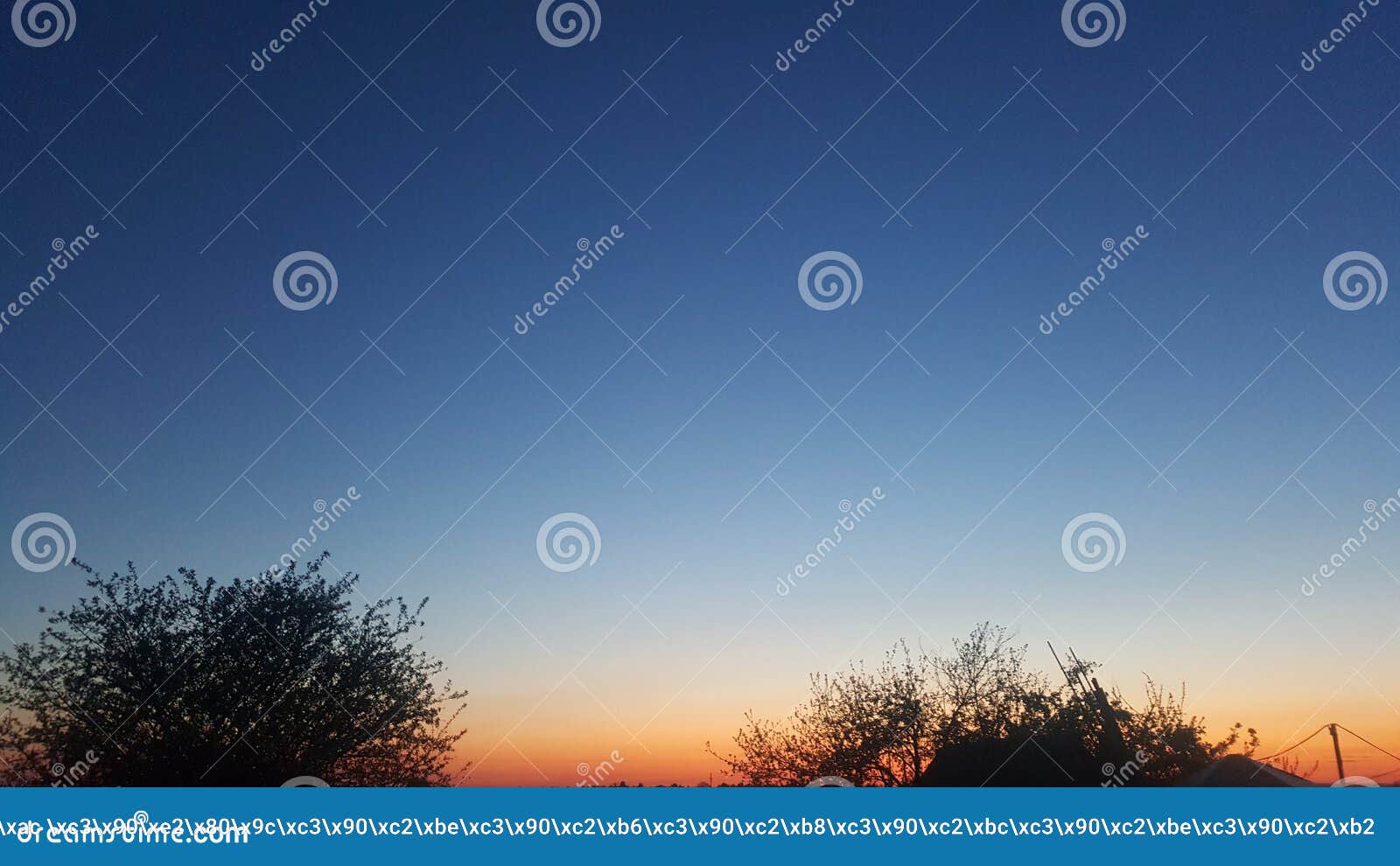 Clear sunset sky stock image. Image of reflection, dusk - 260891055