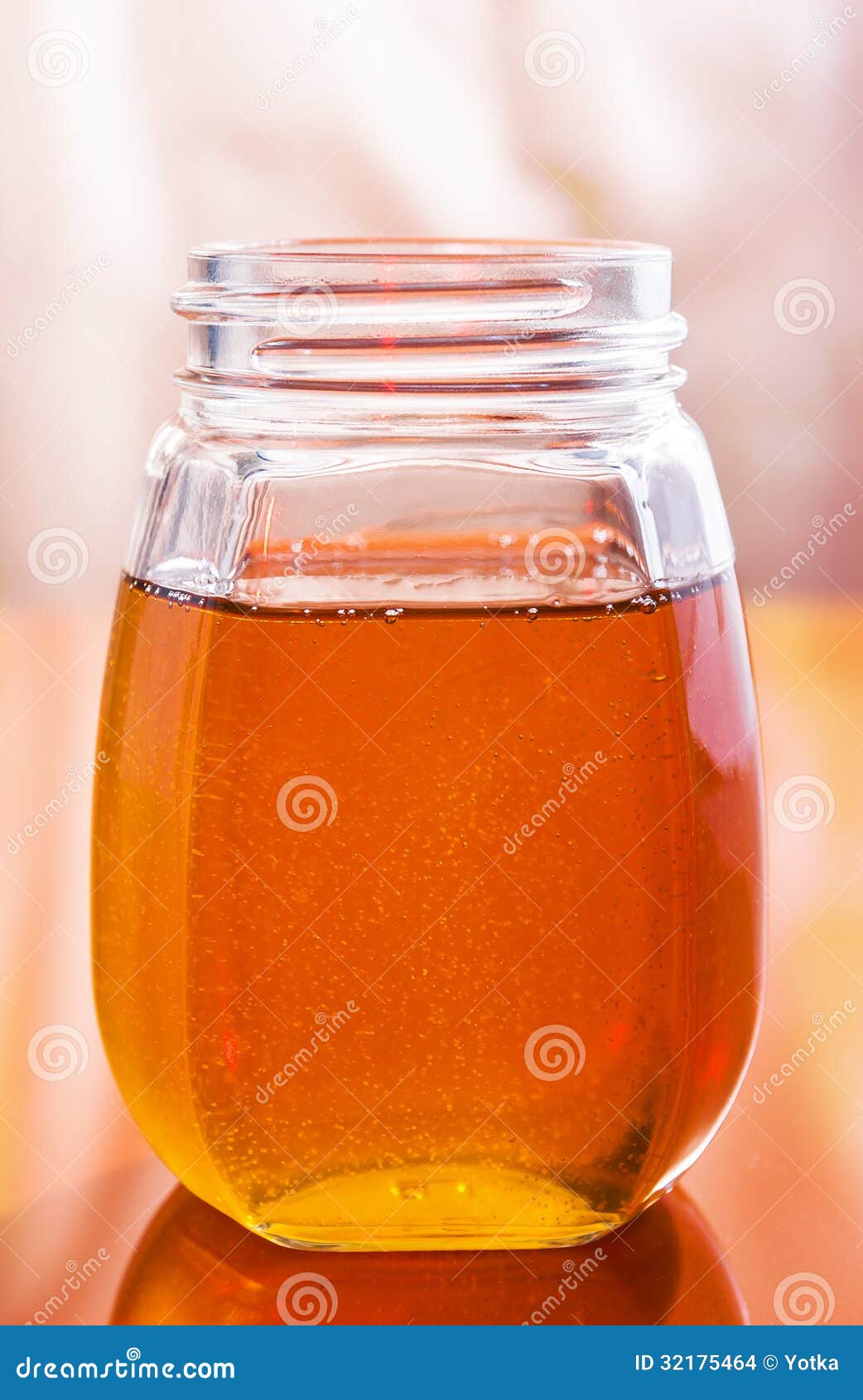 Clear Sweet Tasty Honey Jar Stock Photo - Image of traditional, roll ...