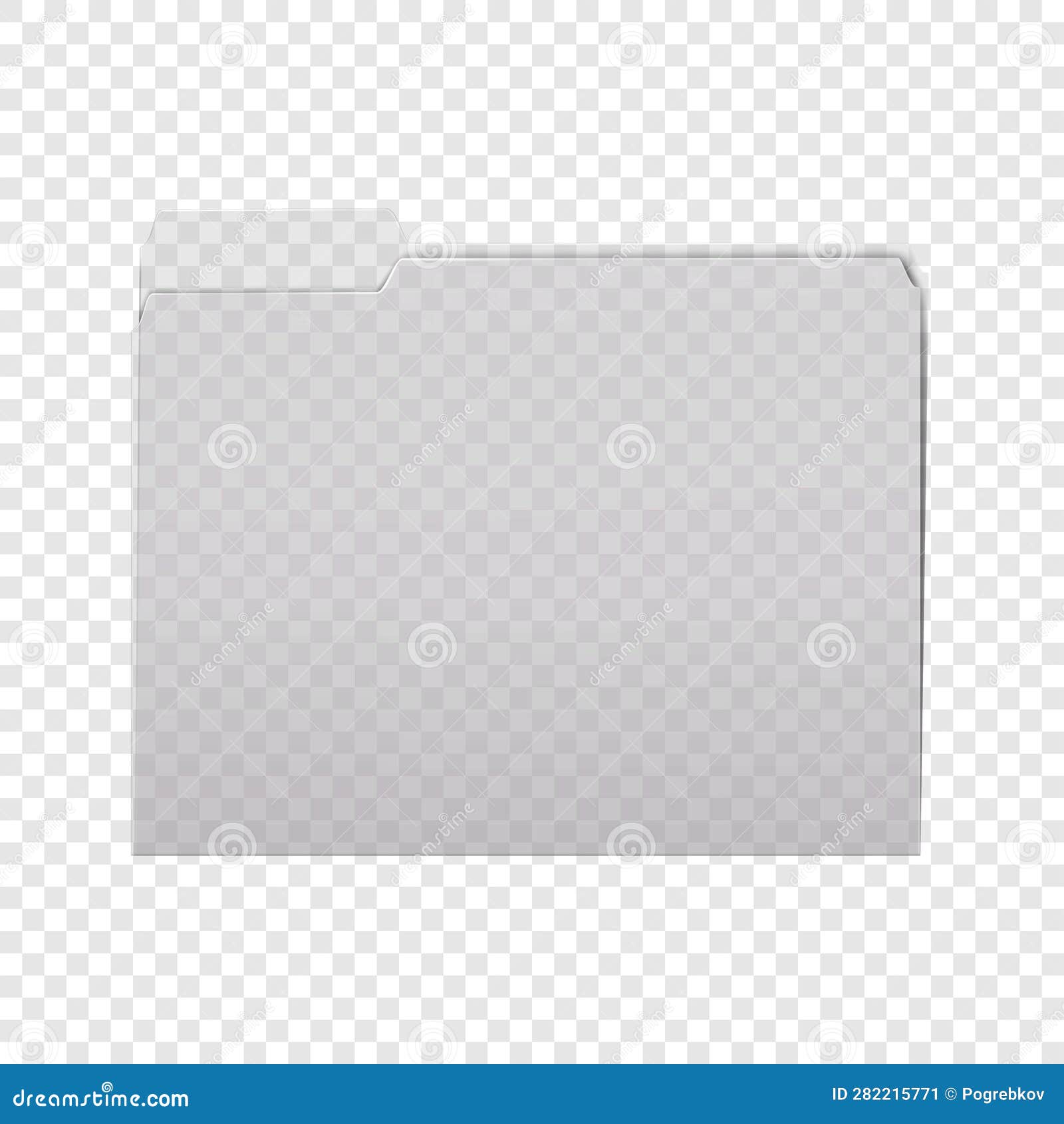 Clear Tabbed Plastic File Folder On Transparent Background Realistic ...