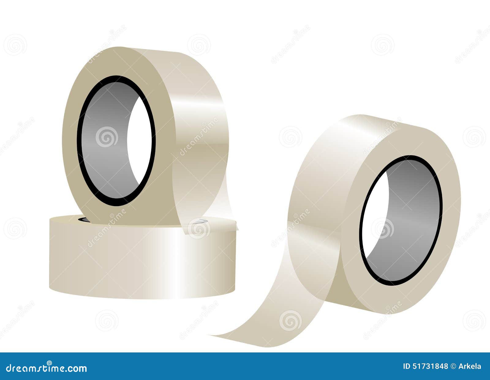 Clear tape stock vector. Illustration of spool, tape - 51731848