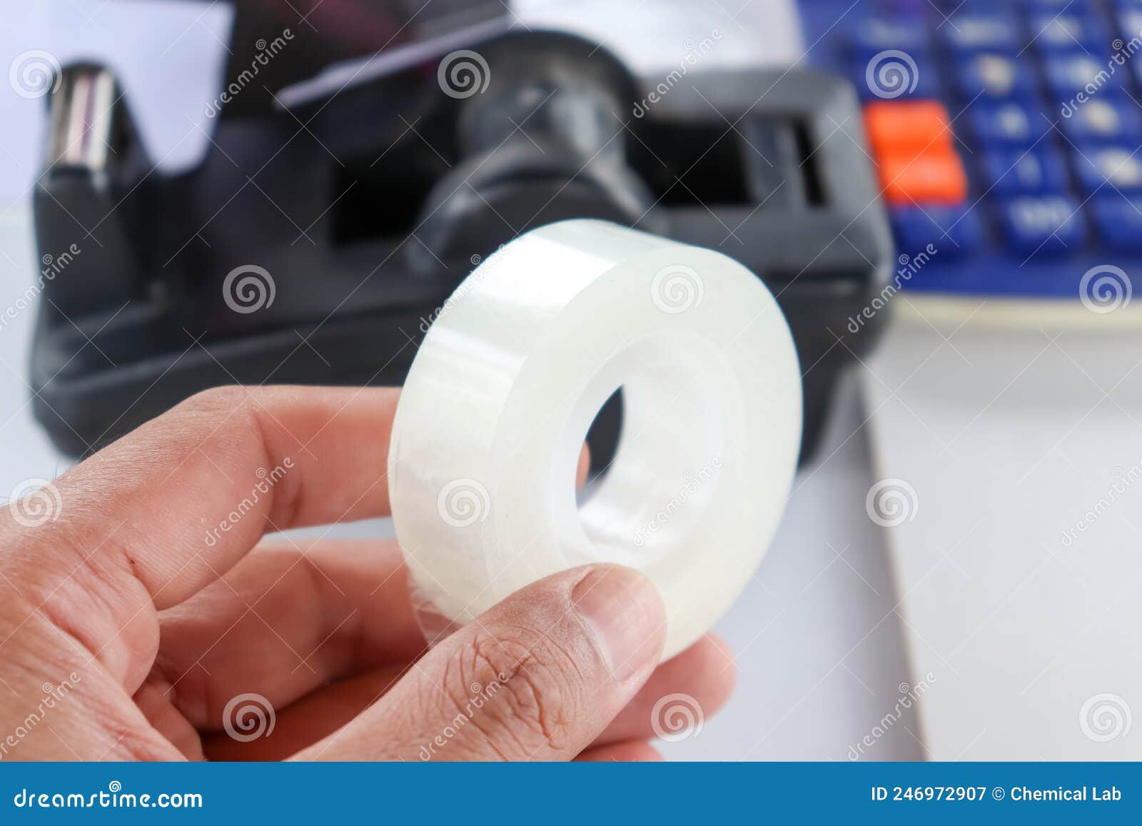 Clear Tape is Used for Sticking Things and Being Sticky Stock Image ...