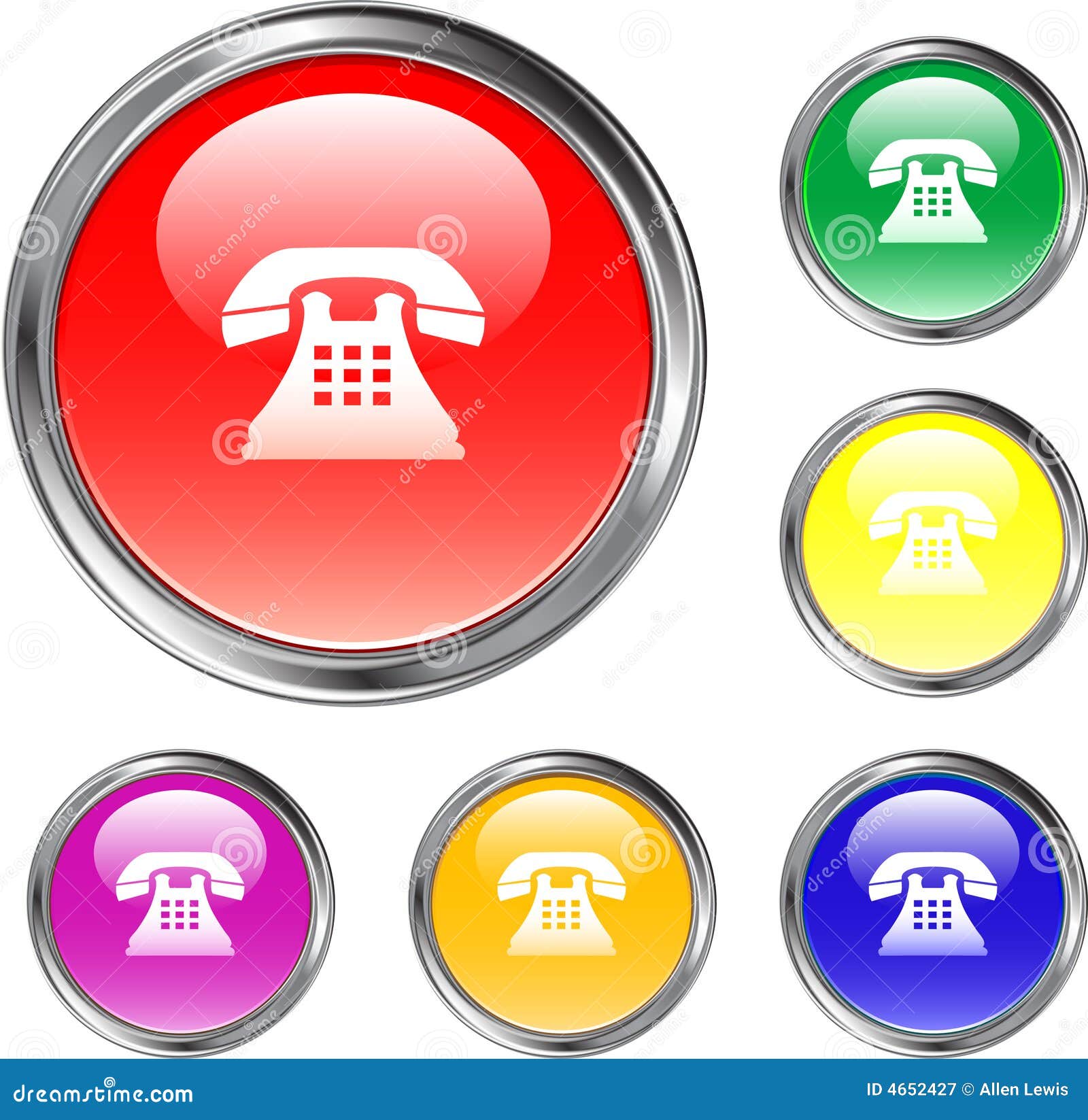 Clear Telephone Button stock vector. Illustration of dial - 4652427