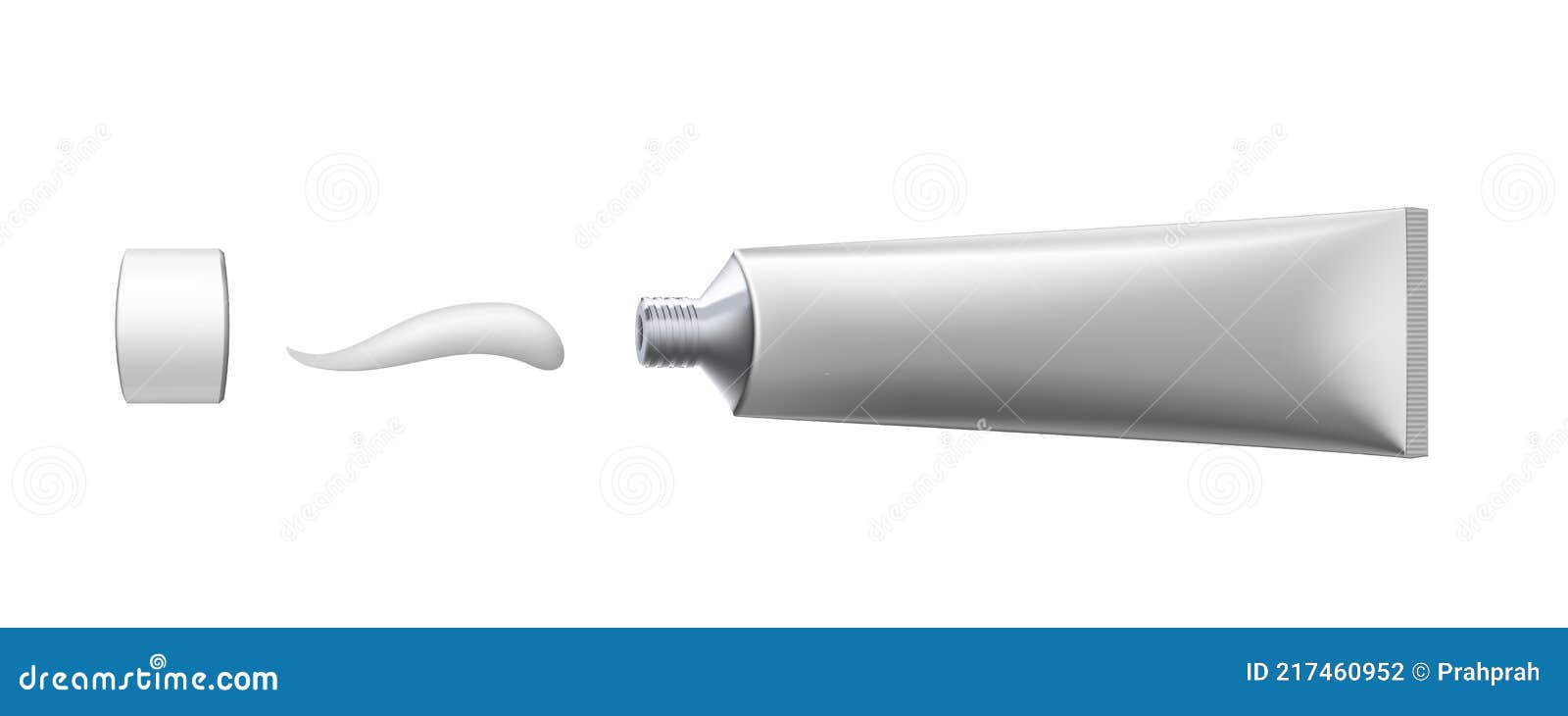 Clear Toothpaste White Plastic and Silver Tube Stock Vector ...