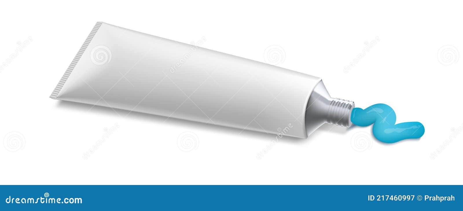 Clear Toothpaste White Plastic and Silver Tube Stock Vector ...