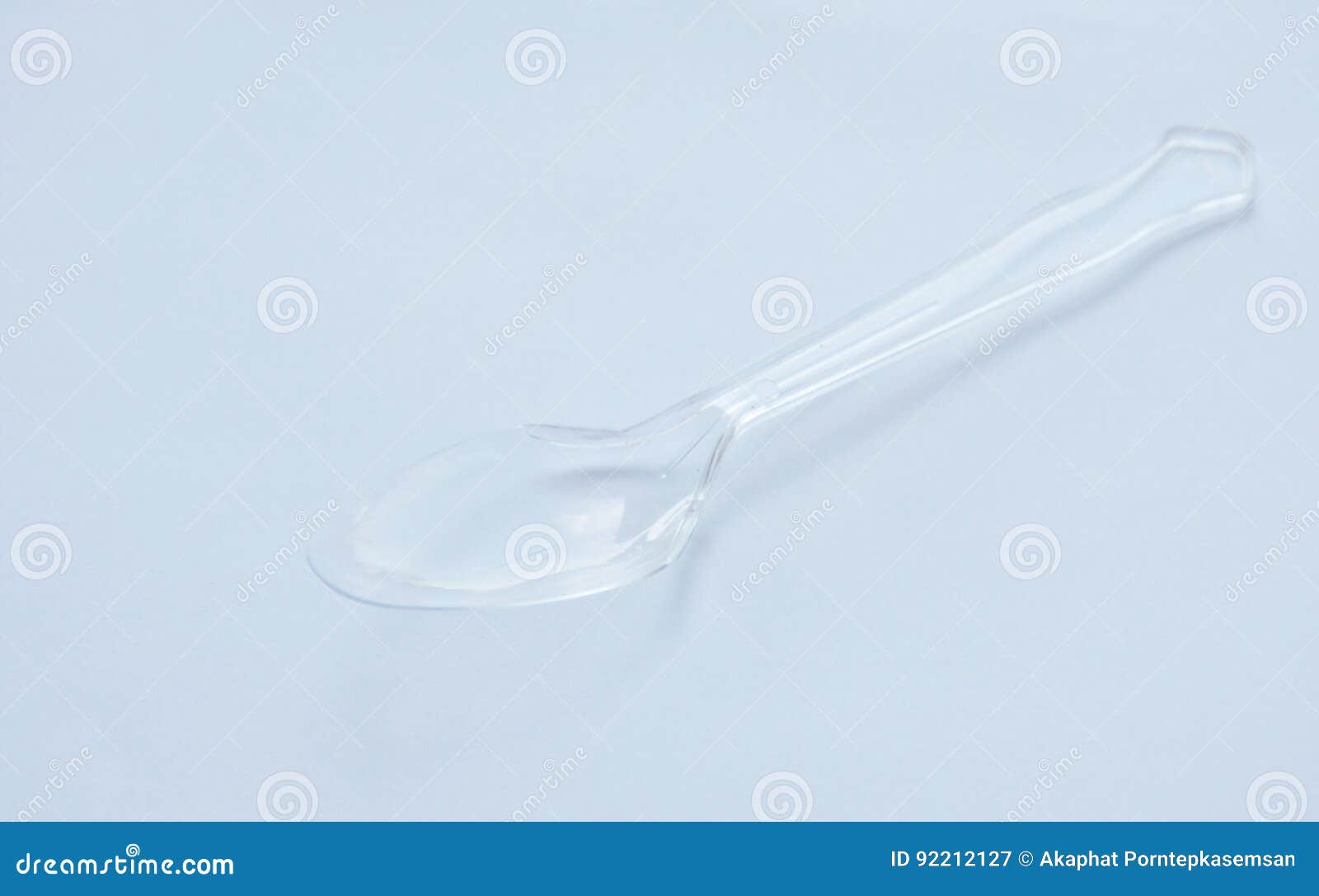 Clear and Translucent Plastic Spoon on White Background Stock Image ...