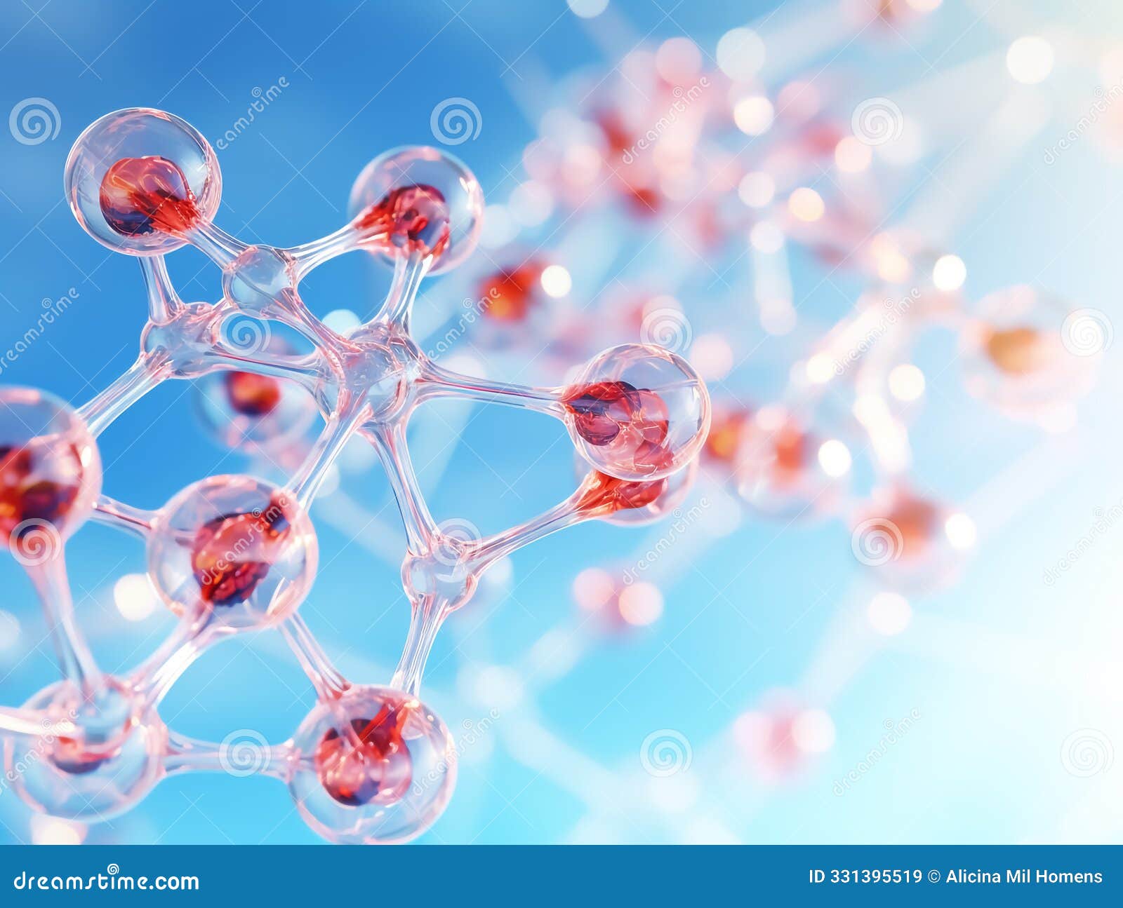 Clear and Transparent Abstract Background with Bubbles, Water Molecule ...