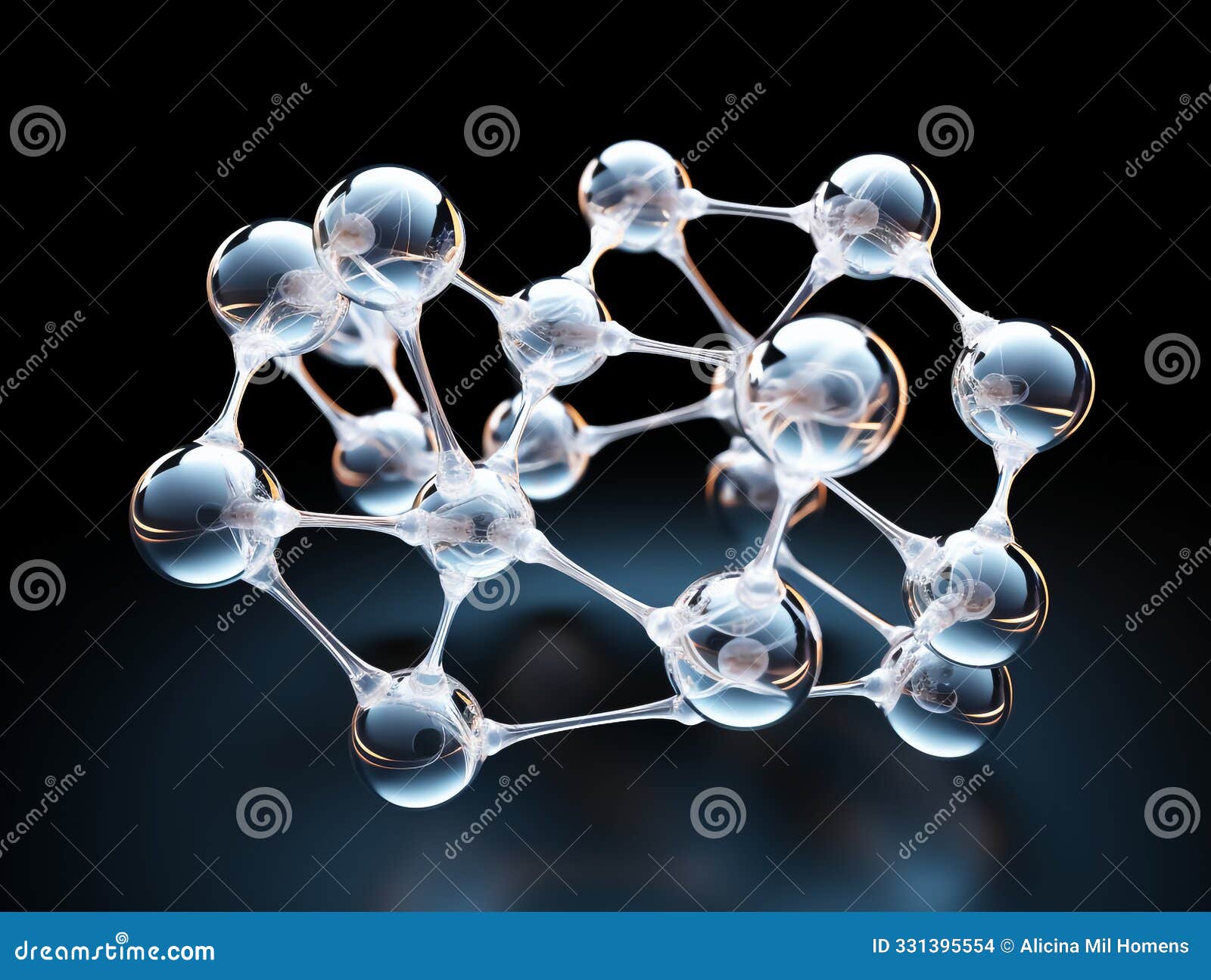 Clear and Transparent Abstract Background with Bubbles, Water Molecule ...