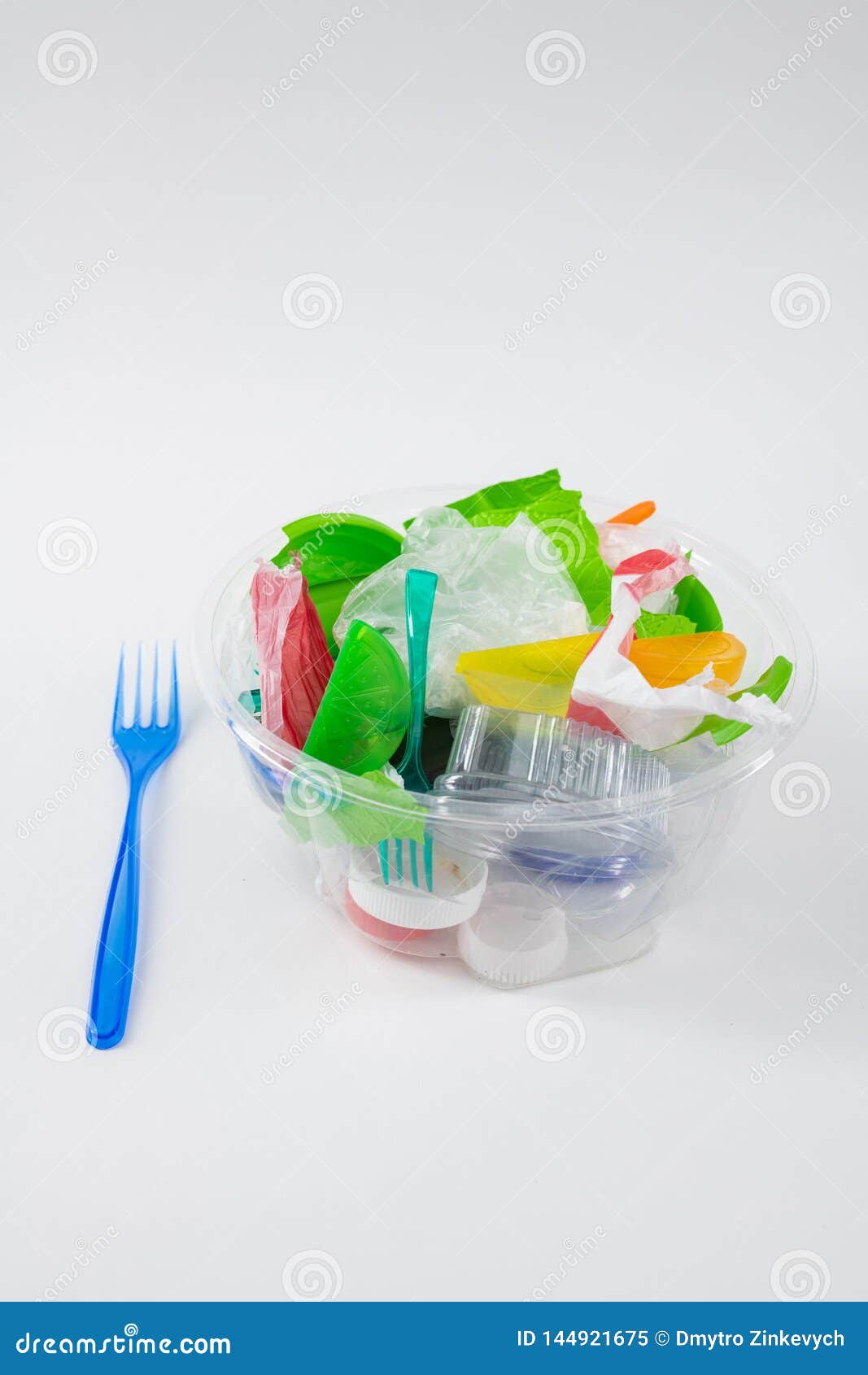 Clear Transparent Container Filled with Trash and Garbage Stock Image ...