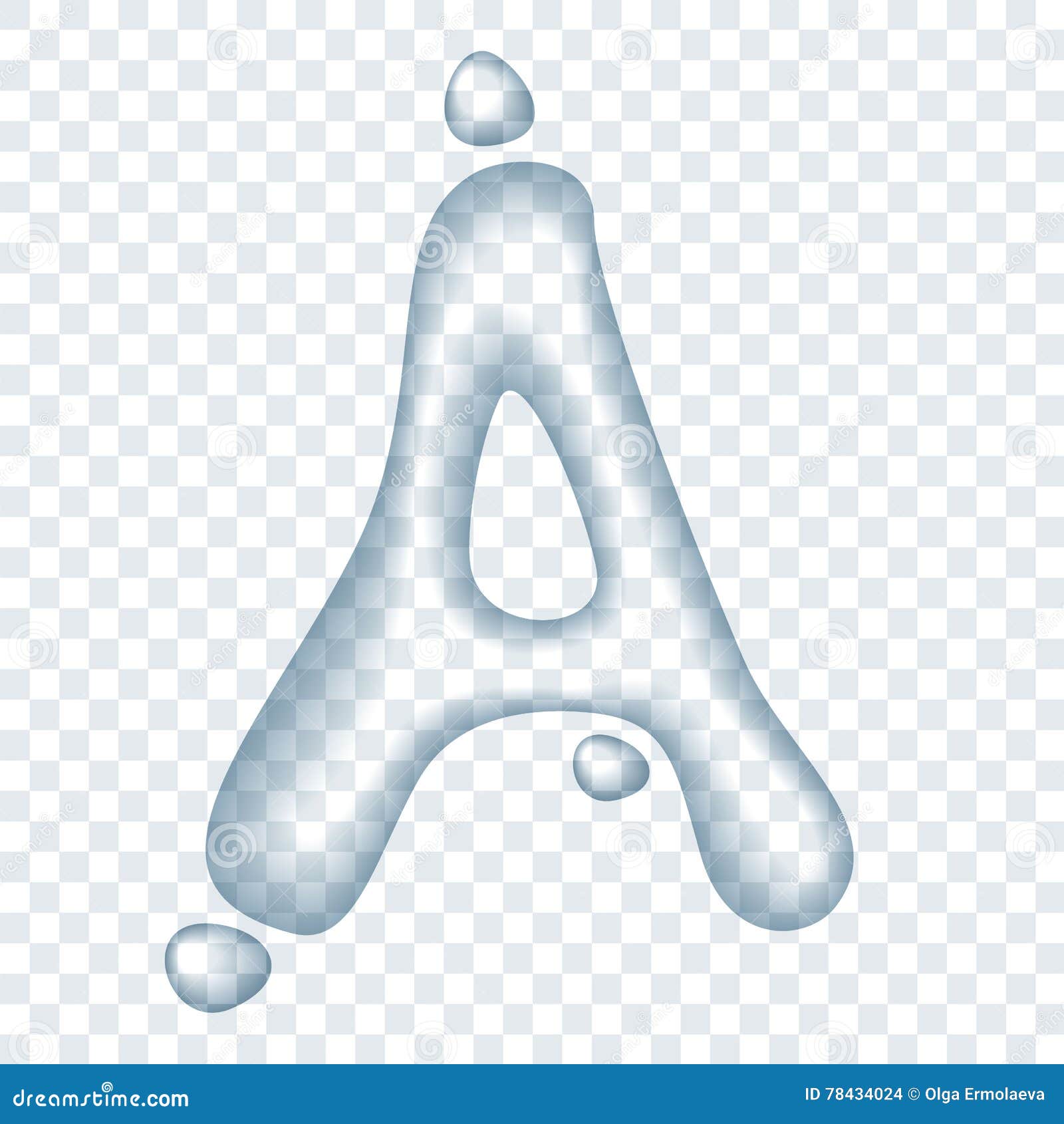 Clear Transparent Liquid Typeface. Stock Vector - Illustration of flow ...