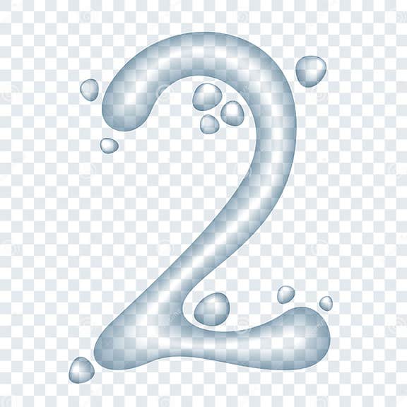 Clear Transparent Water Vector Liquid Typeface. Stock Vector ...