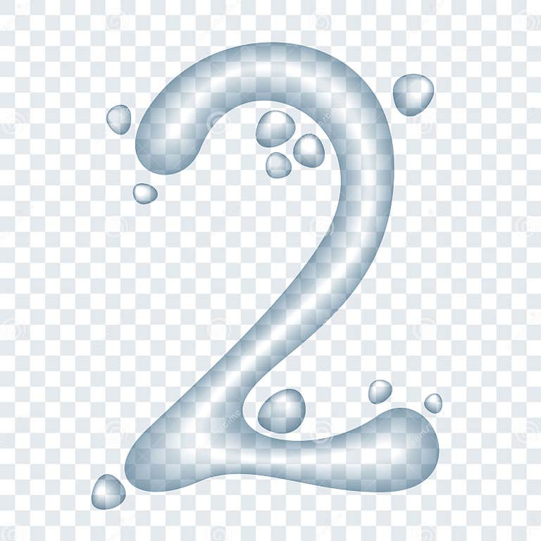 Clear Transparent Water Vector Liquid Typeface. Stock Vector ...