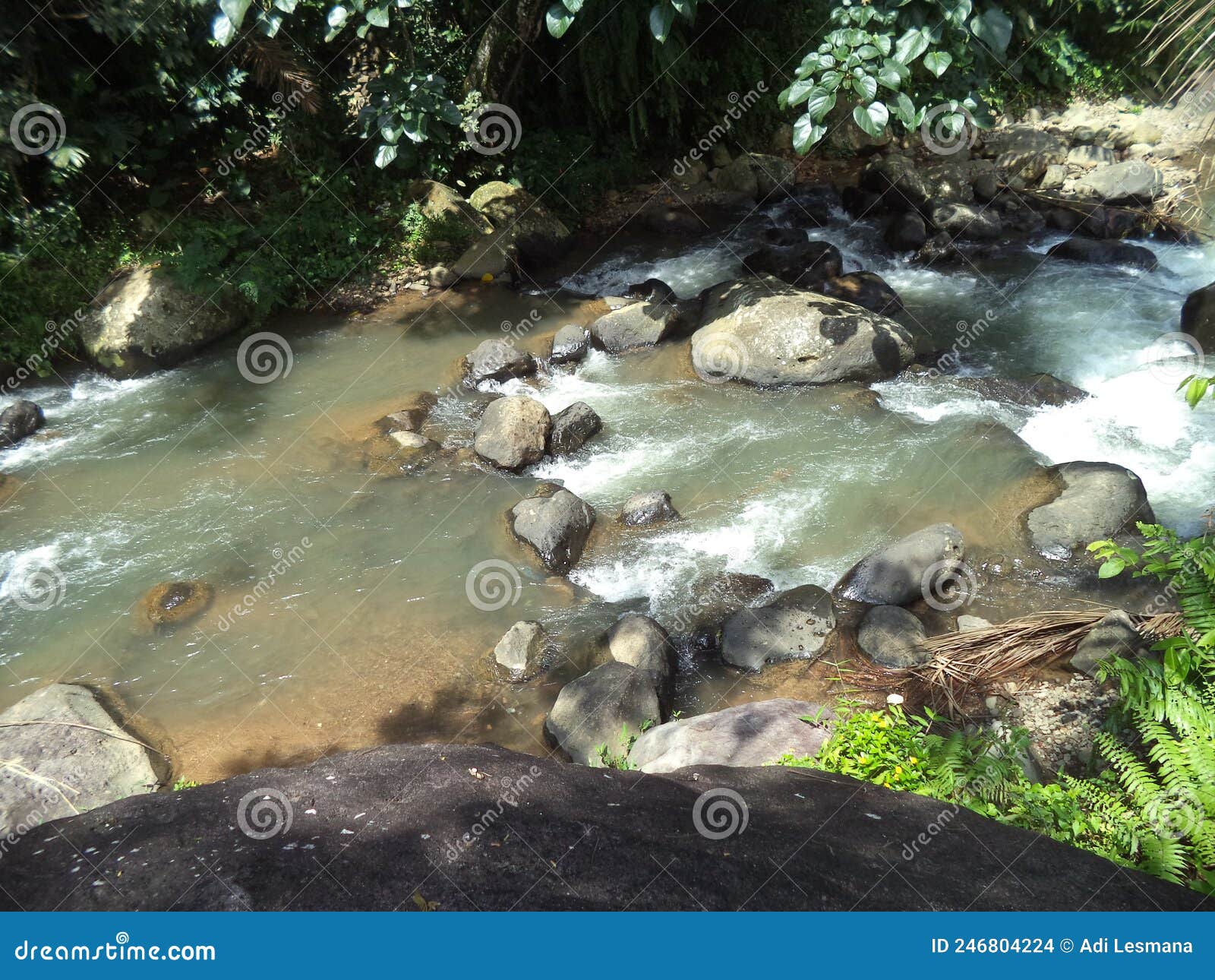 Clear And Unpolluted River Within The Mountains Stock Photography ...