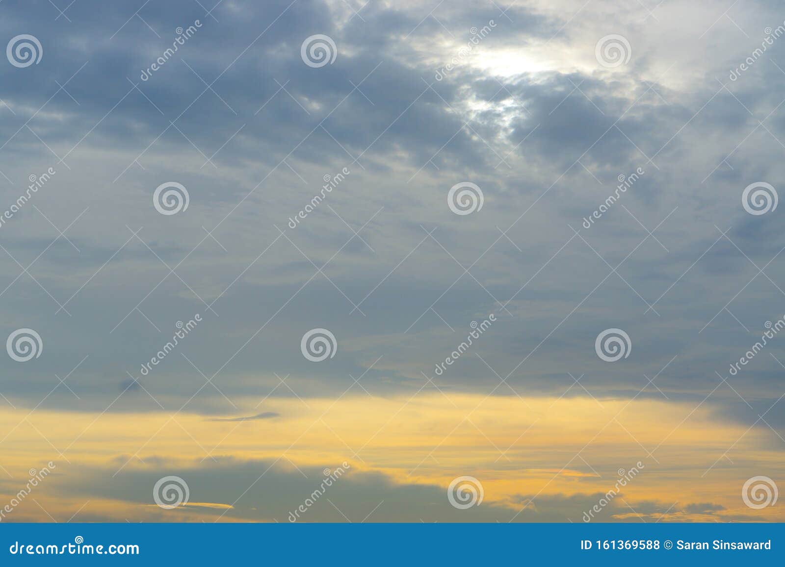 Clear Warm Sky with White Cloud Background in the Sunset Time. Warm ...