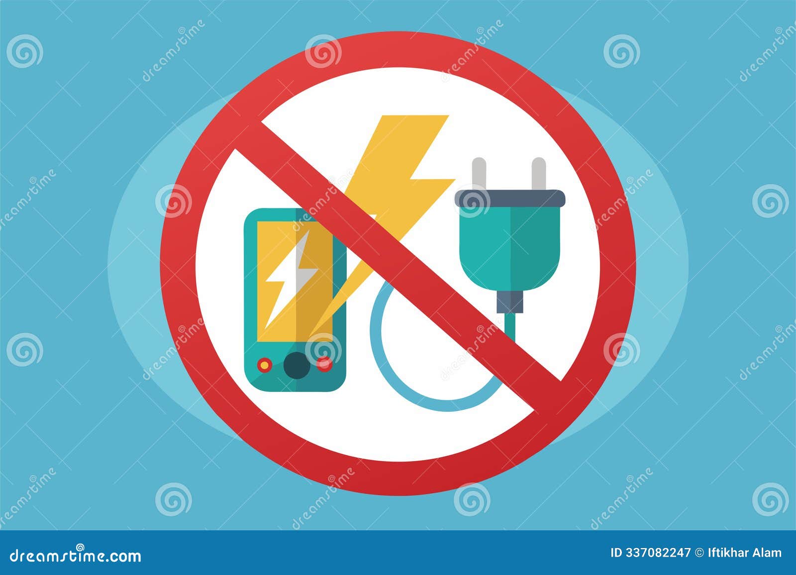 A Clear Warning Sign Indicating that Charging Devices is Prohibited ...