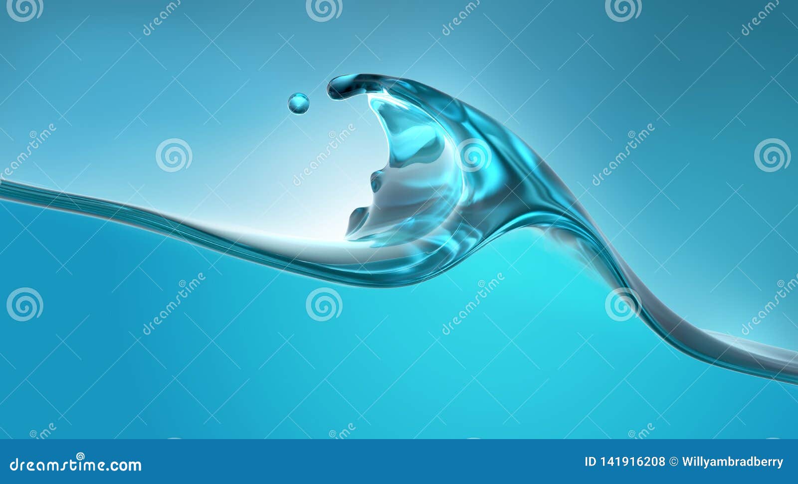 Clear water curling Wave stock illustration. Illustration of splashing ...