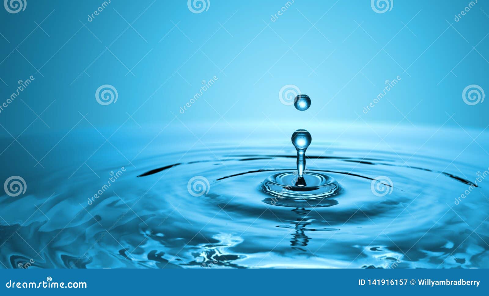 Clear Water Drop with Circular Waves Stock Image - Image of ripple ...