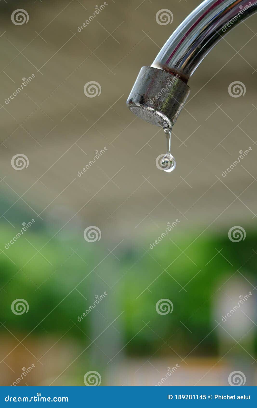 Clear Water Drops that are Dripping from Old Plumbing Pipes. Stock ...