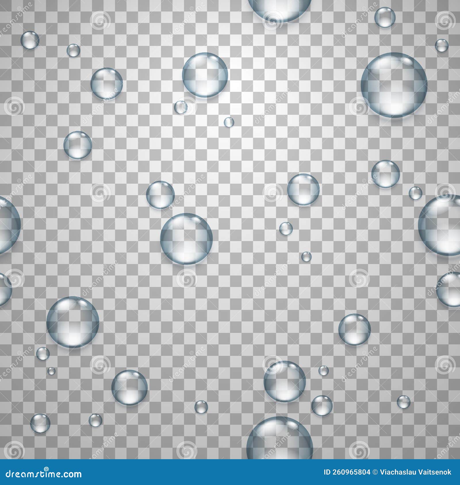 Clear Water Drops Seamless Pattern Stock Vector - Illustration of ...