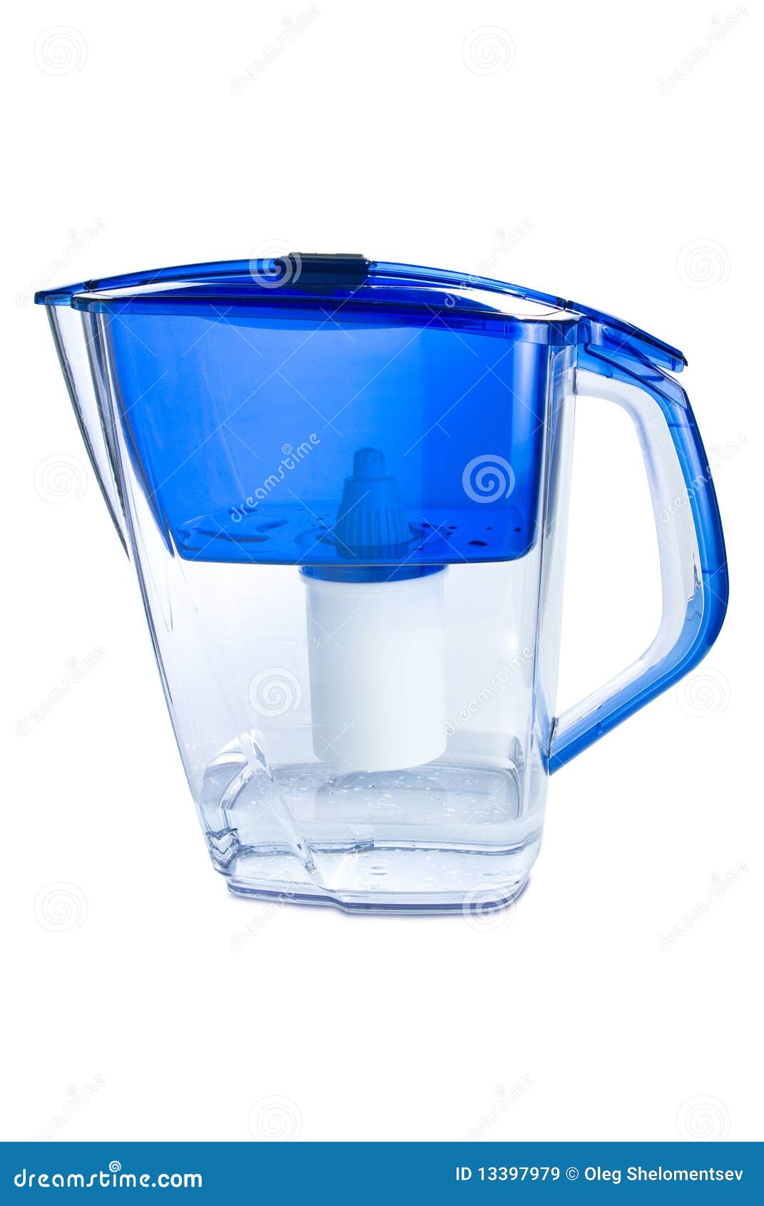 Clear water filter pitcher stock image. Image of close - 13397979