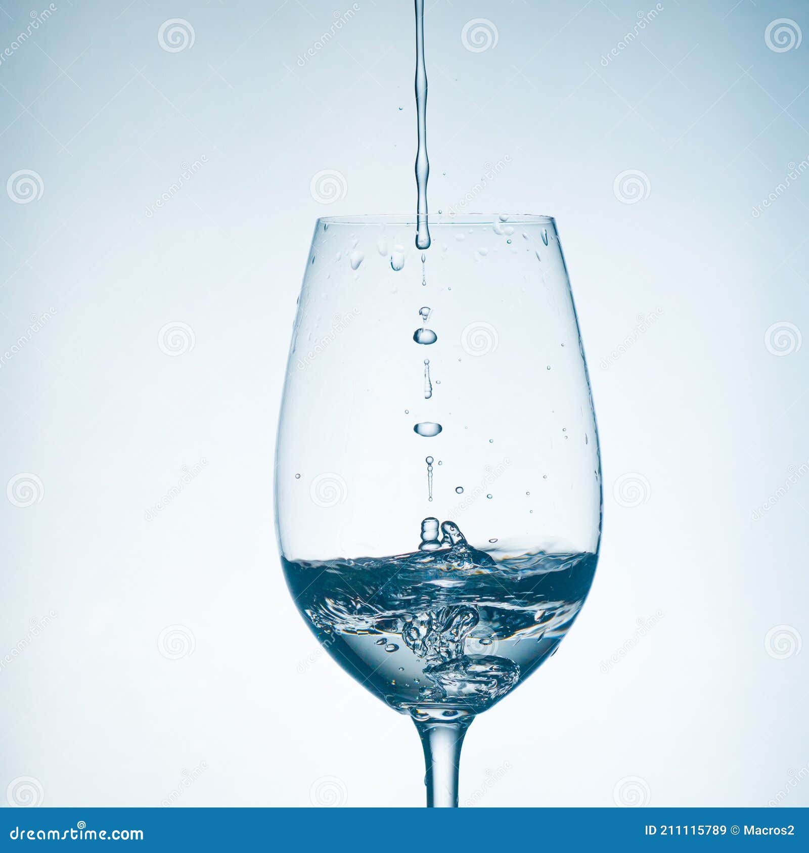 Clear Water in a Glass, Delicious Spring Transparent with a Splash in ...