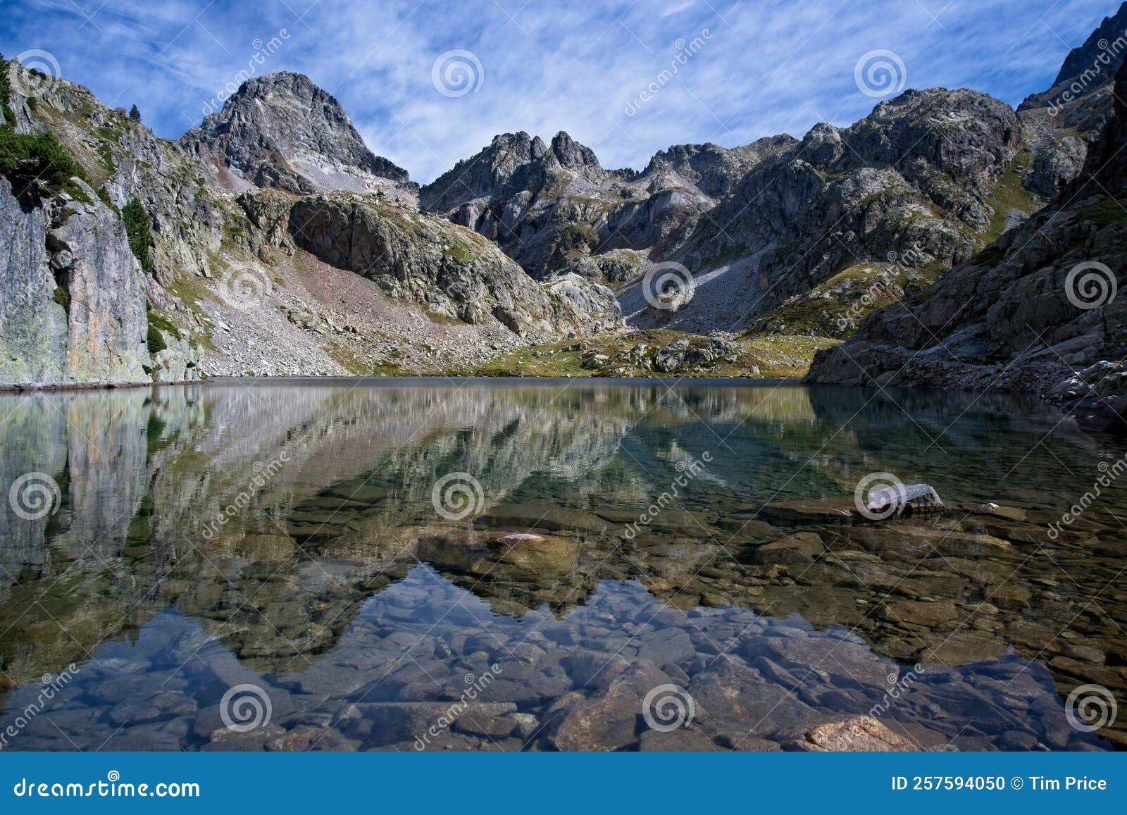 Clear Water of the Ibones De Arriel Stock Photo - Image of summer ...