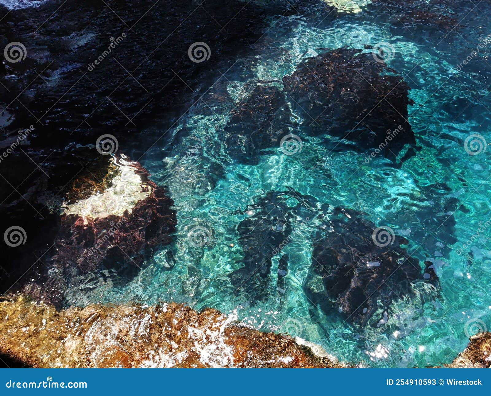 Clear Water Inside the Cave Stock Image - Image of beautiful, scenic ...