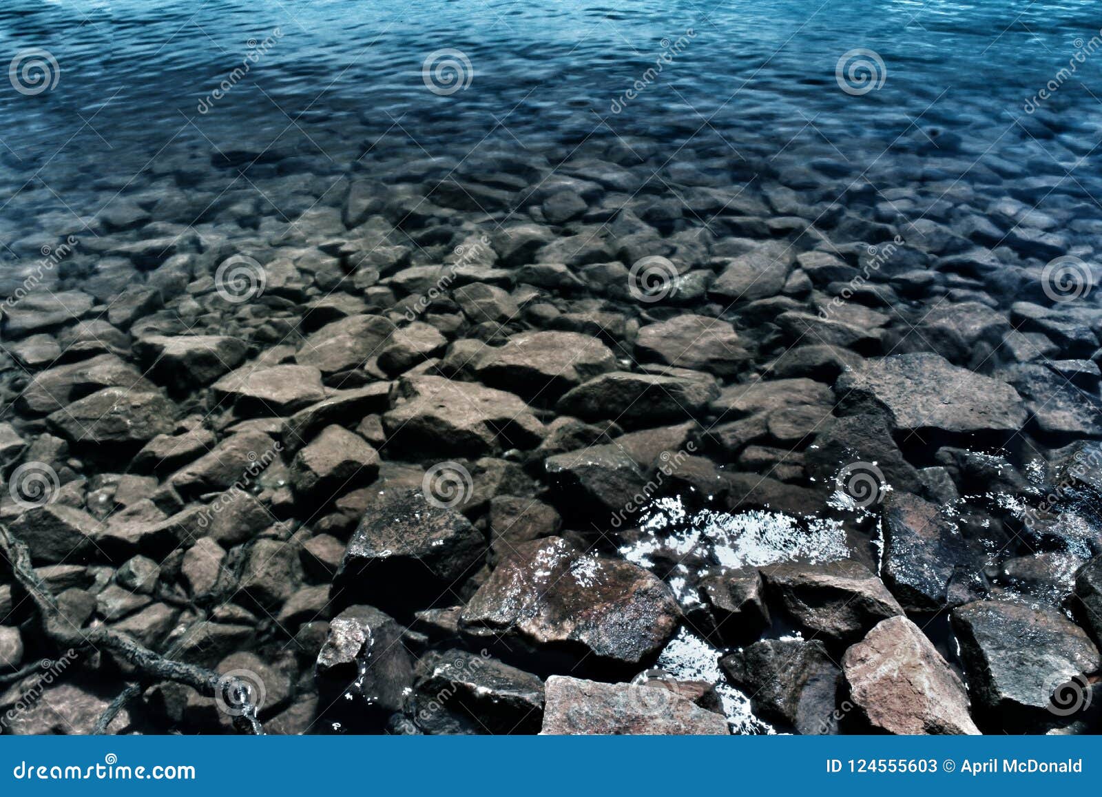 Rocks under the water stock image. Image of rocks, water - 124555603