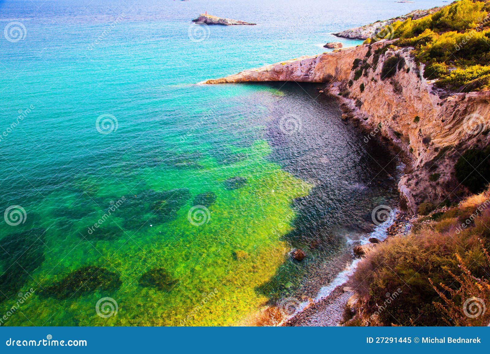 Clear Water of the Sea, Ibiza, Spain Stock Image - Image of depth ...