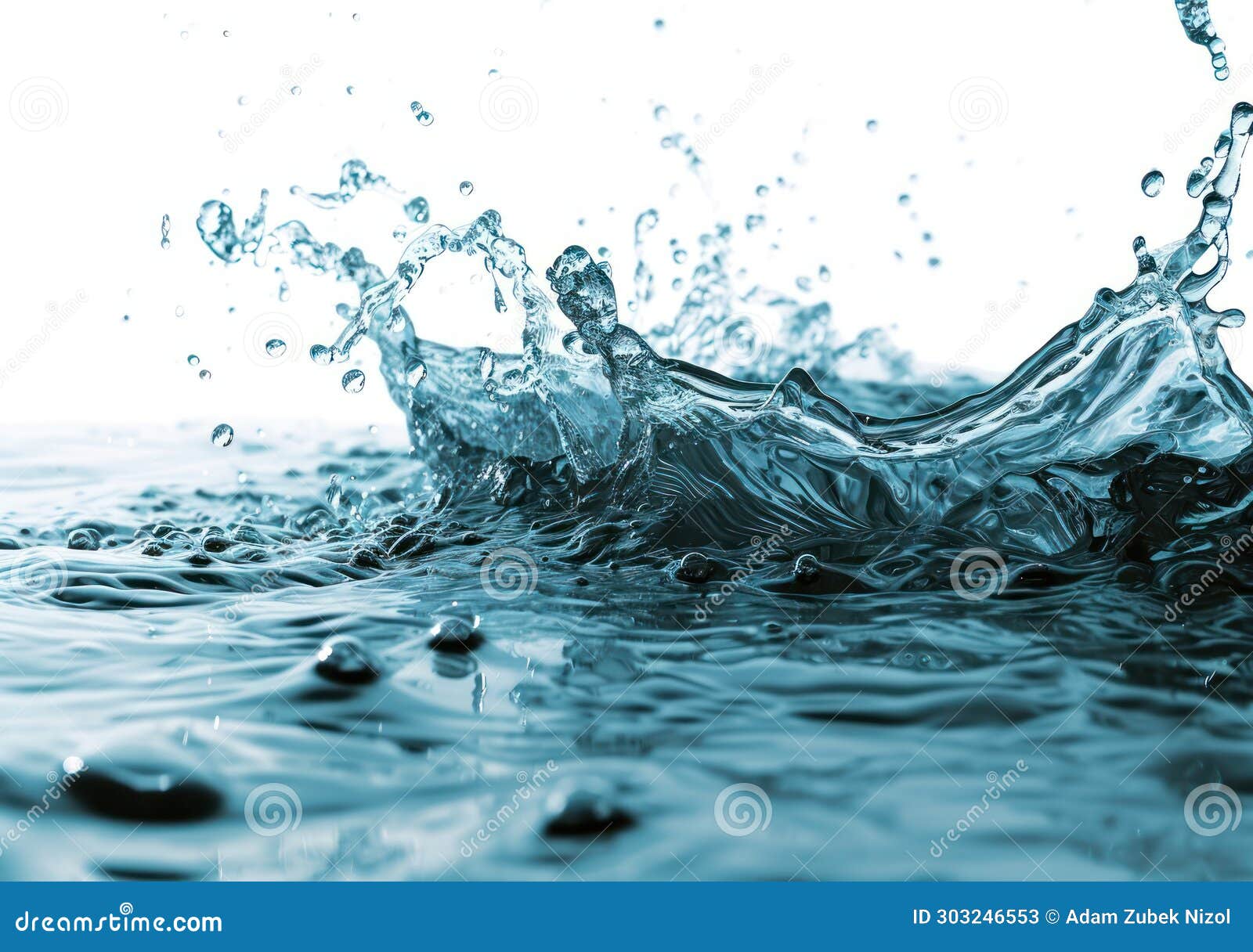 Clear Water Splash Isolated on White Background Stock Illustration ...