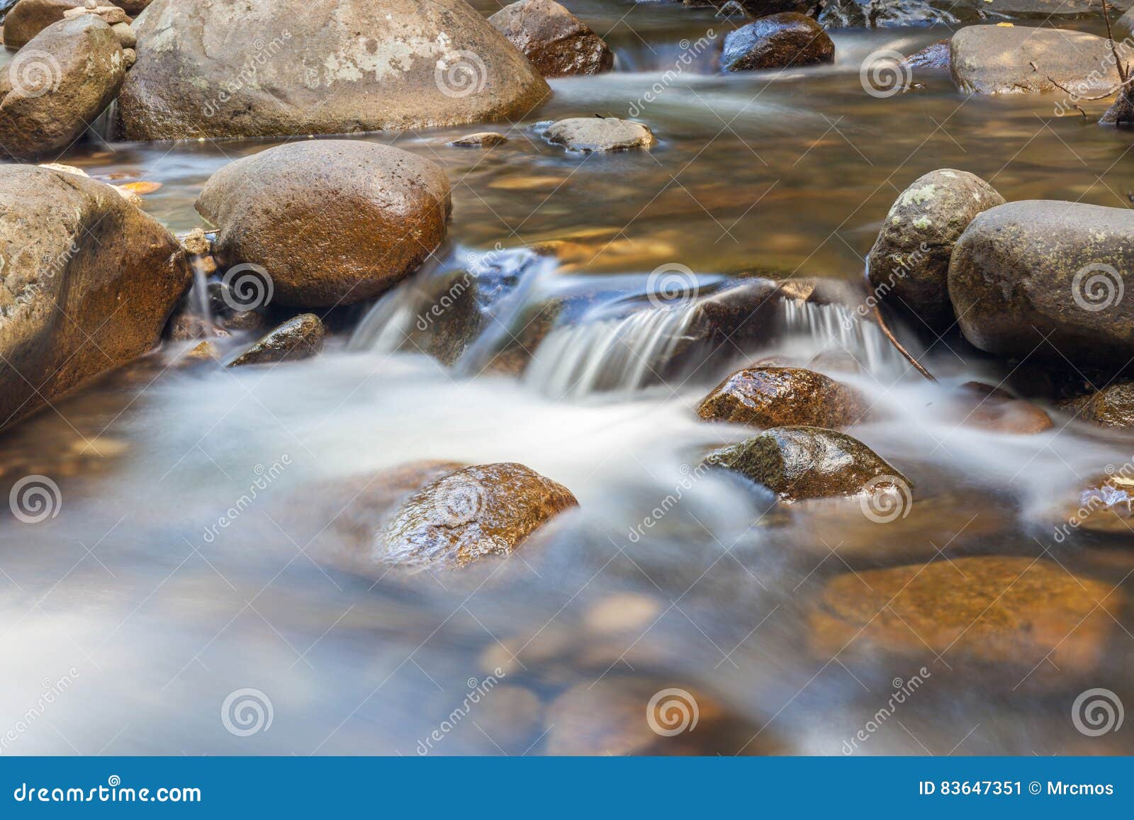 Clear Water of Stream Flowing through Natural Mountain Rocks. Stock ...
