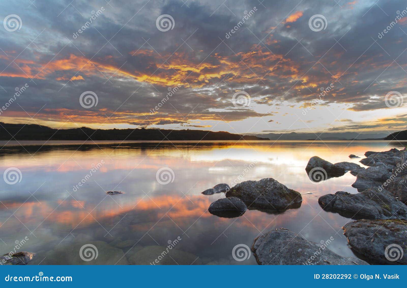 Clear water sunset stock photo. Image of tranquil, reflection - 28202292